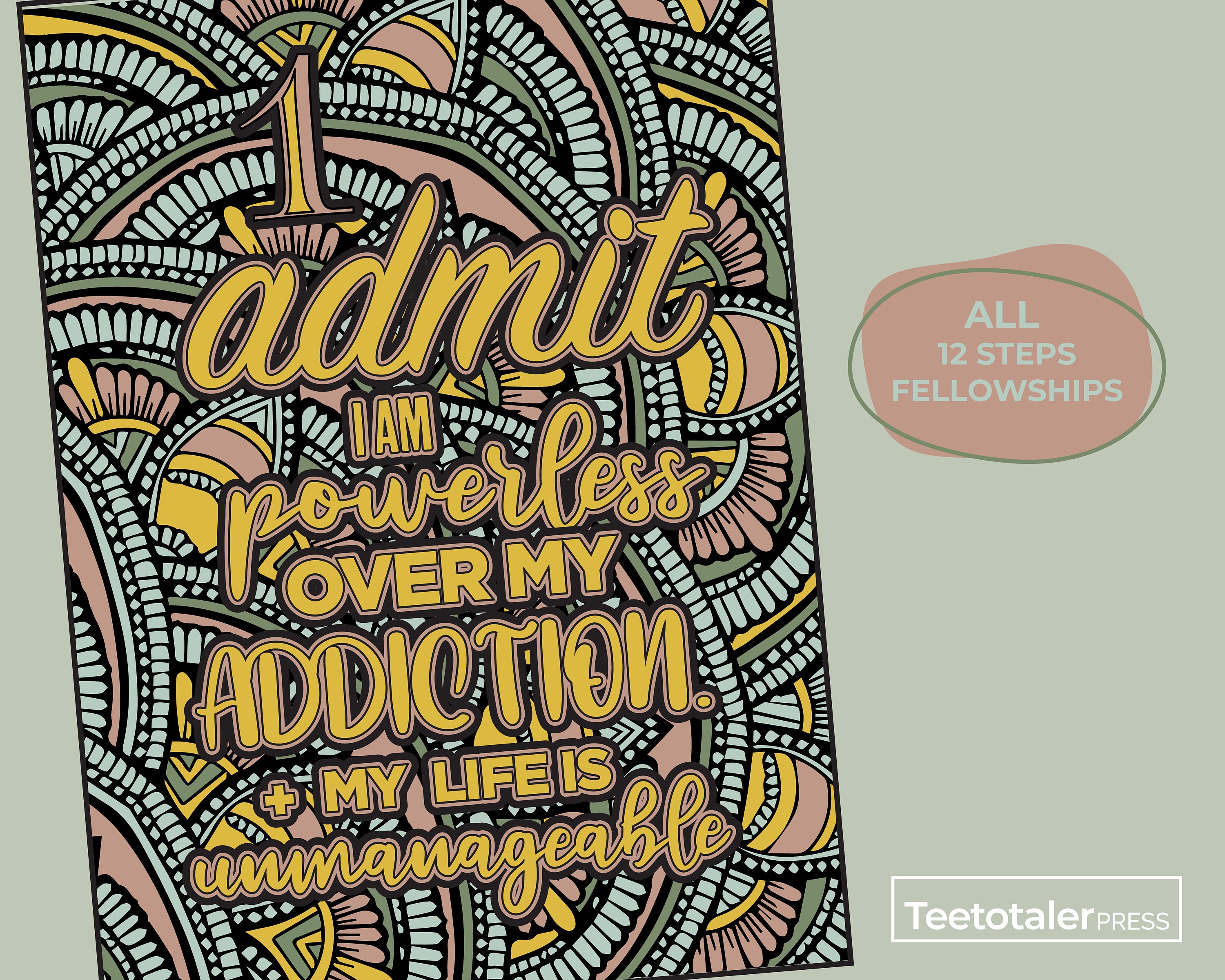 Twelve Step Coloring Book & Journal – AA Recovery, 12 Step Reflection ...