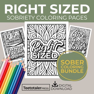 Right Sized, Sobriety Coloring Pages, Alcoholics Anonymous, 12 Step ...