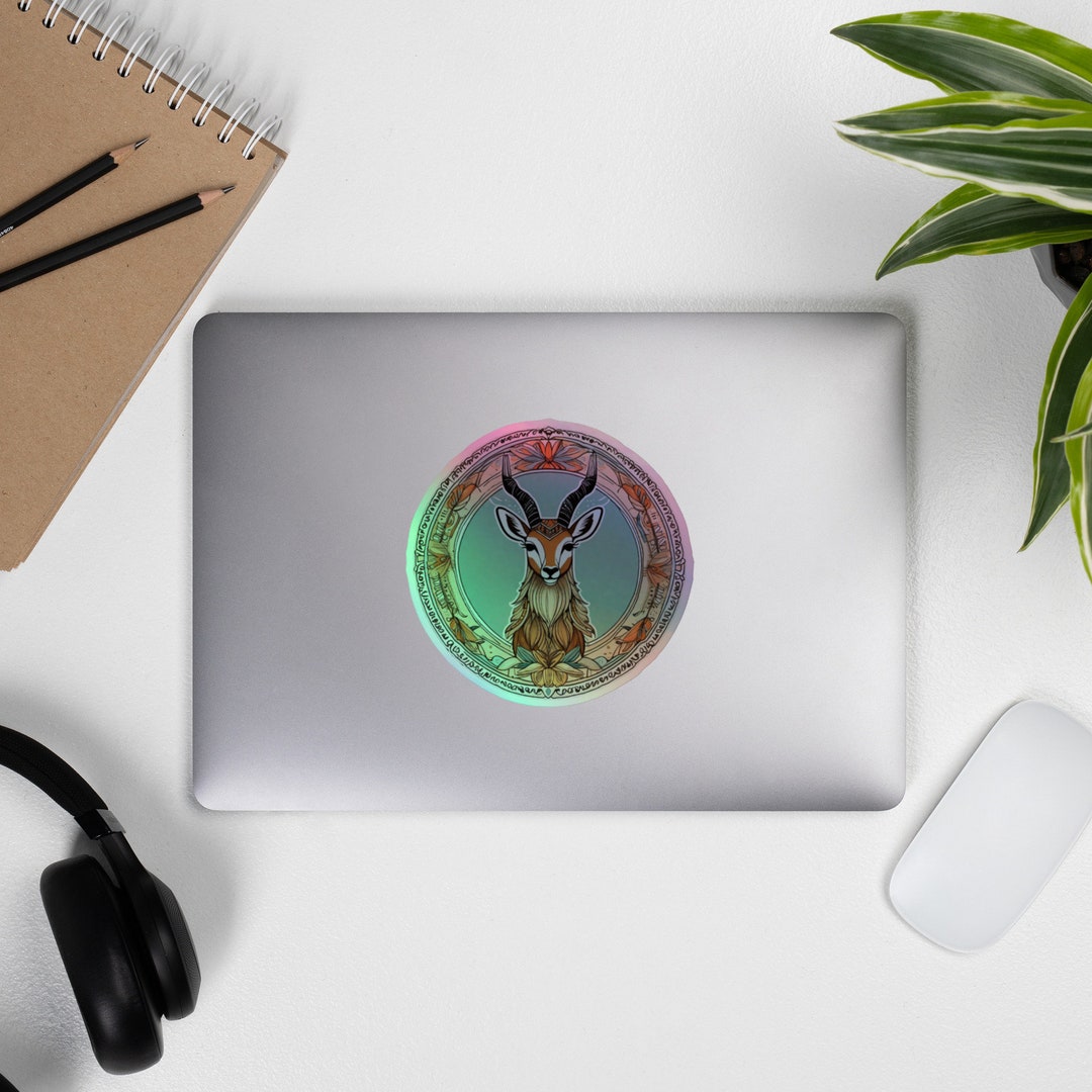 Boho-chic Gazelle Holographic Stickers - Etsy