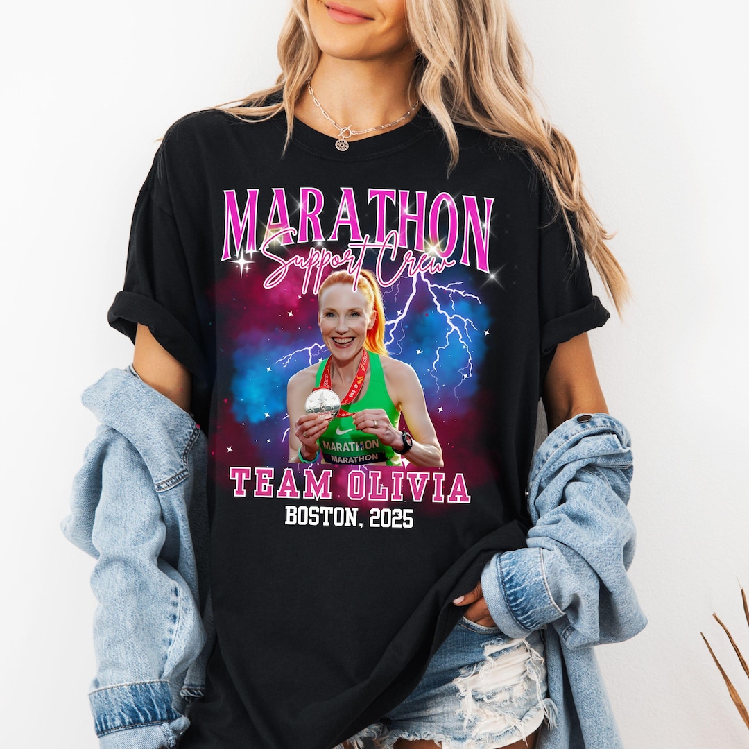 Marathon Support Crew Shirt, Custom Comfort Colors Race Day Supporter ...