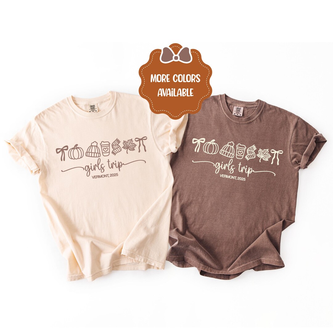 Fall Girls Trip Shirts, Comfort Colors Besties Weekend Tees, Pumpkin ...