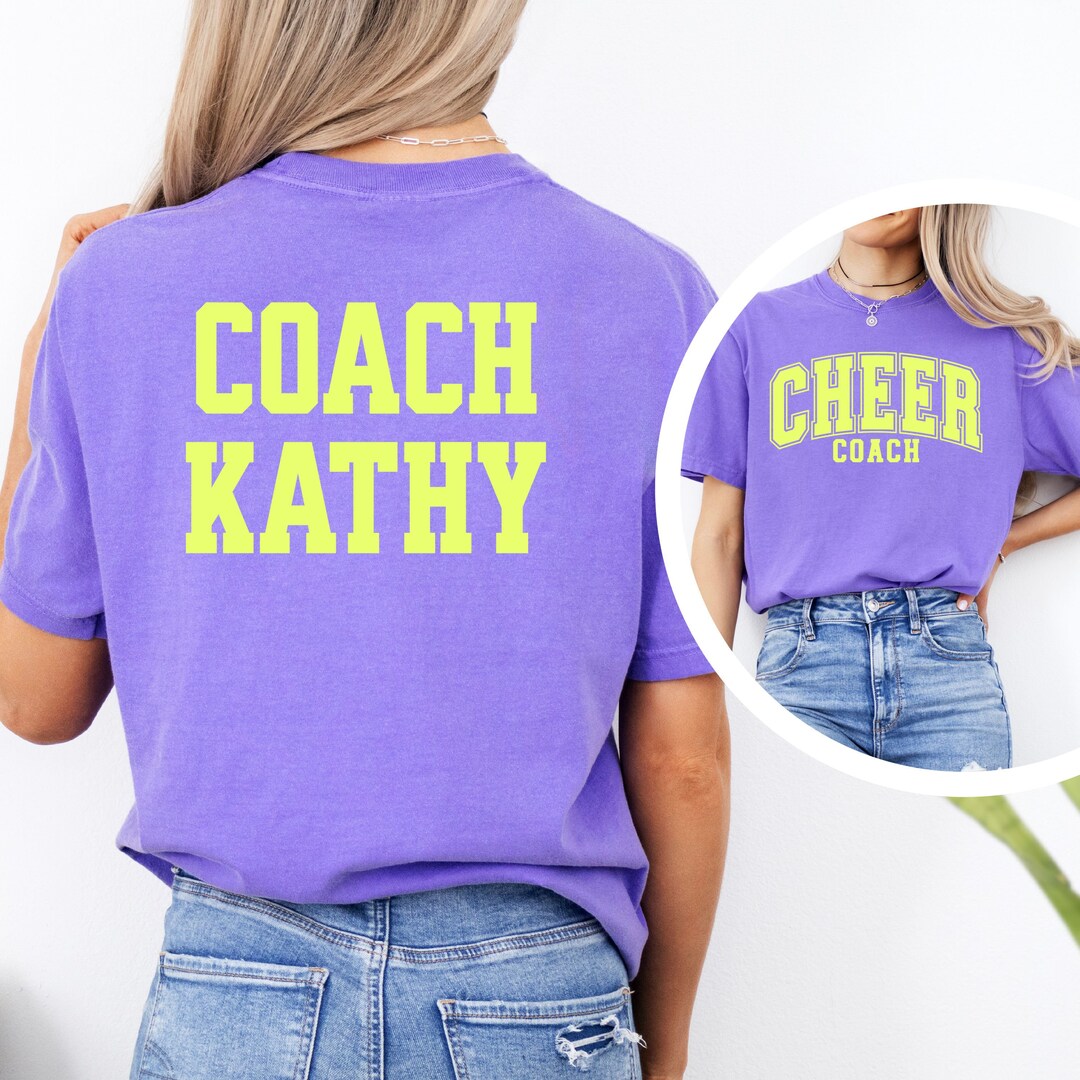 CUSTOM Cheer Coach Shirt With Name, Personalized Cheer Coach Gift, Neon ...