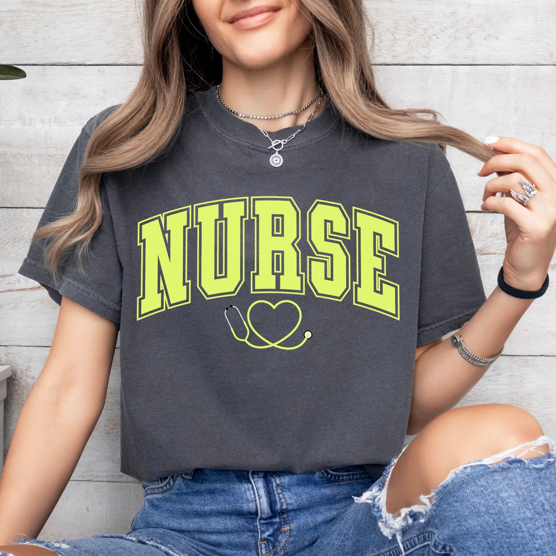 Neon Nurse Shirt, Bright Summer Nurse, Pink RN Shirt, Night Shift Crew ...
