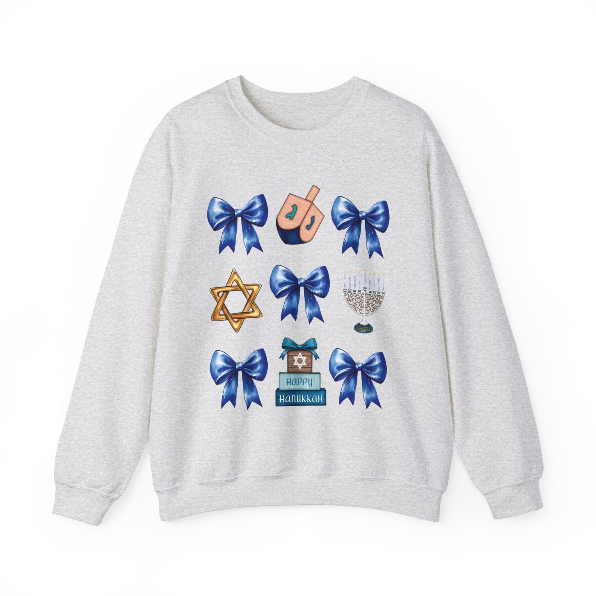 Hanukkah Bows Sweatshirt, Hanukkah Gift, Chanukah Sweater, Jewish ...