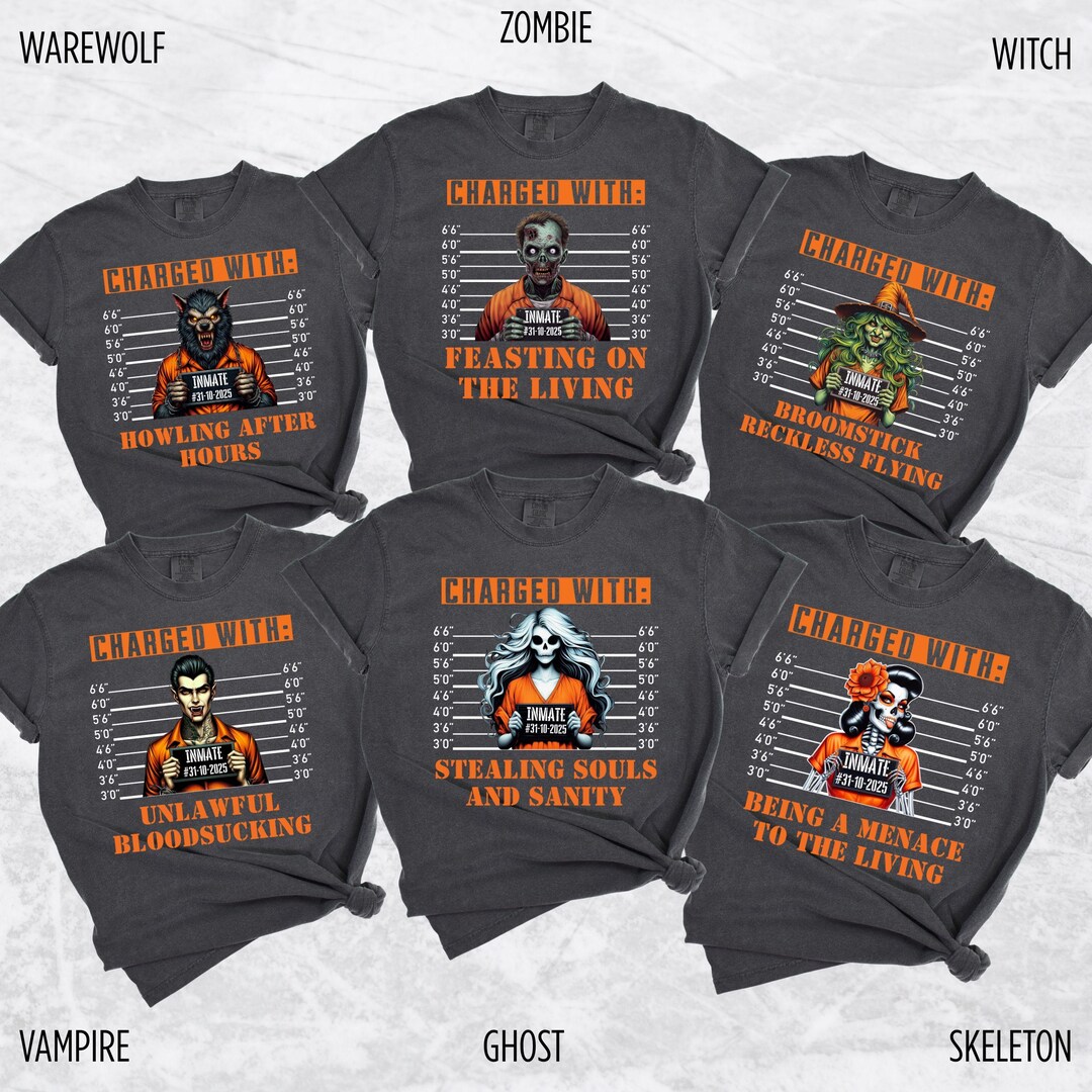 Group Halloween Shirts, Prisoner Inmate Tshirts, Matching Halloween ...