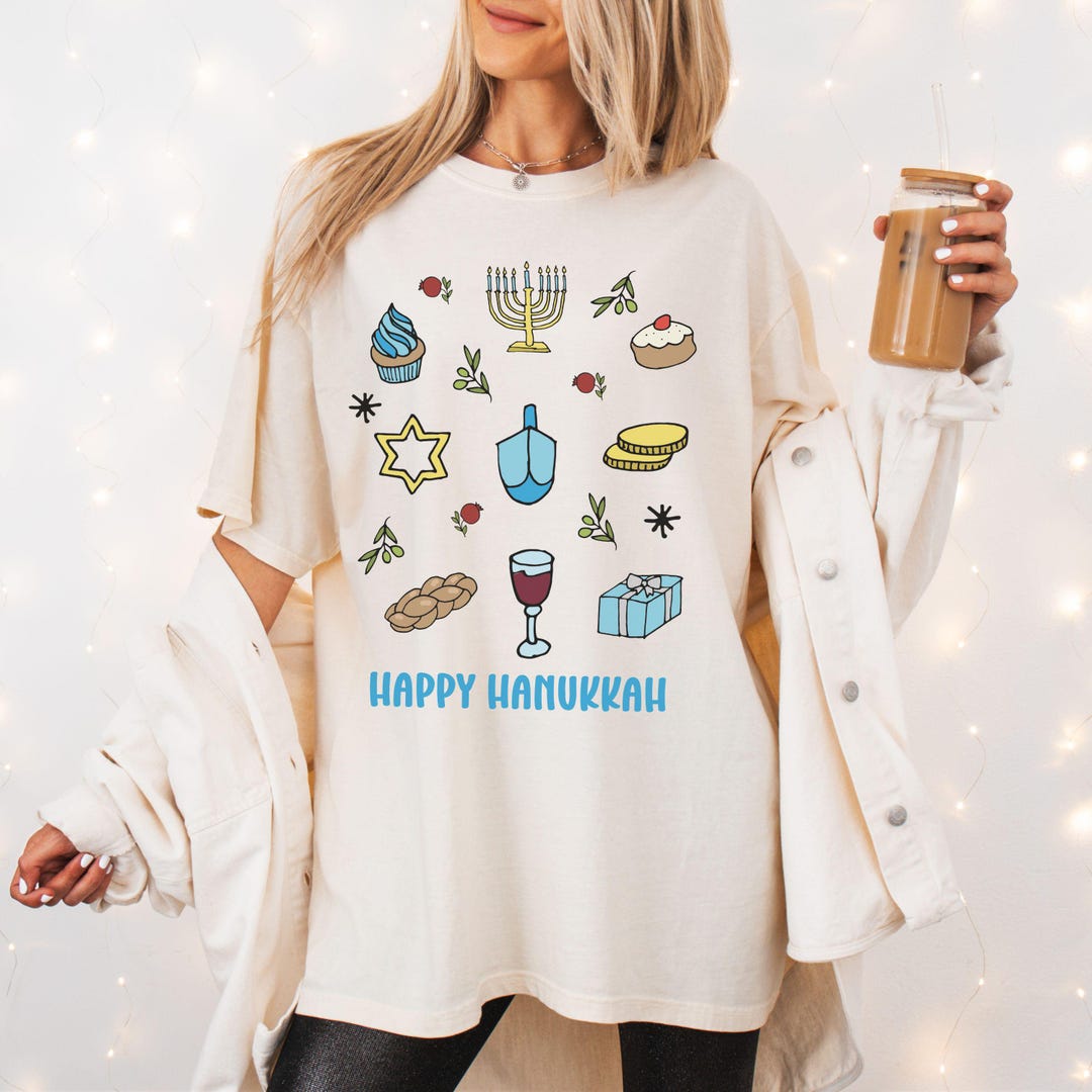 Hanukkah Shirt, Hanukkah Gift, Chanukah Tshirt, Comfort Colors Hanukkah ...
