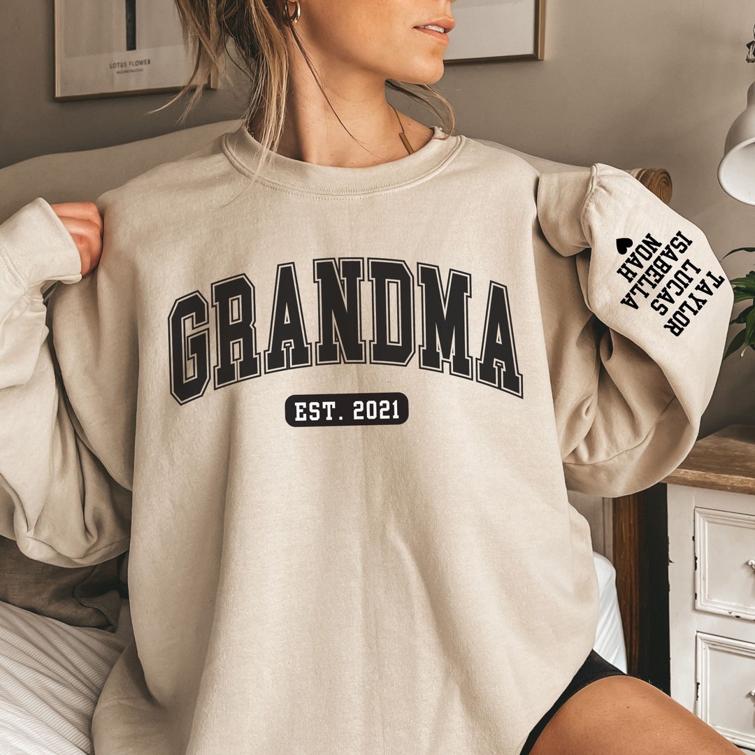 Personalized Grandma Sweatshirt, Gift for Grandma, Custom Grandma ...