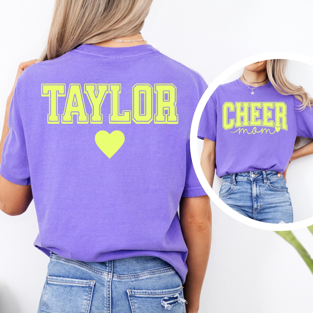 CUSTOM Cheer Mom Shirt With Kids Name, Personalized Cheer Mama Tee ...