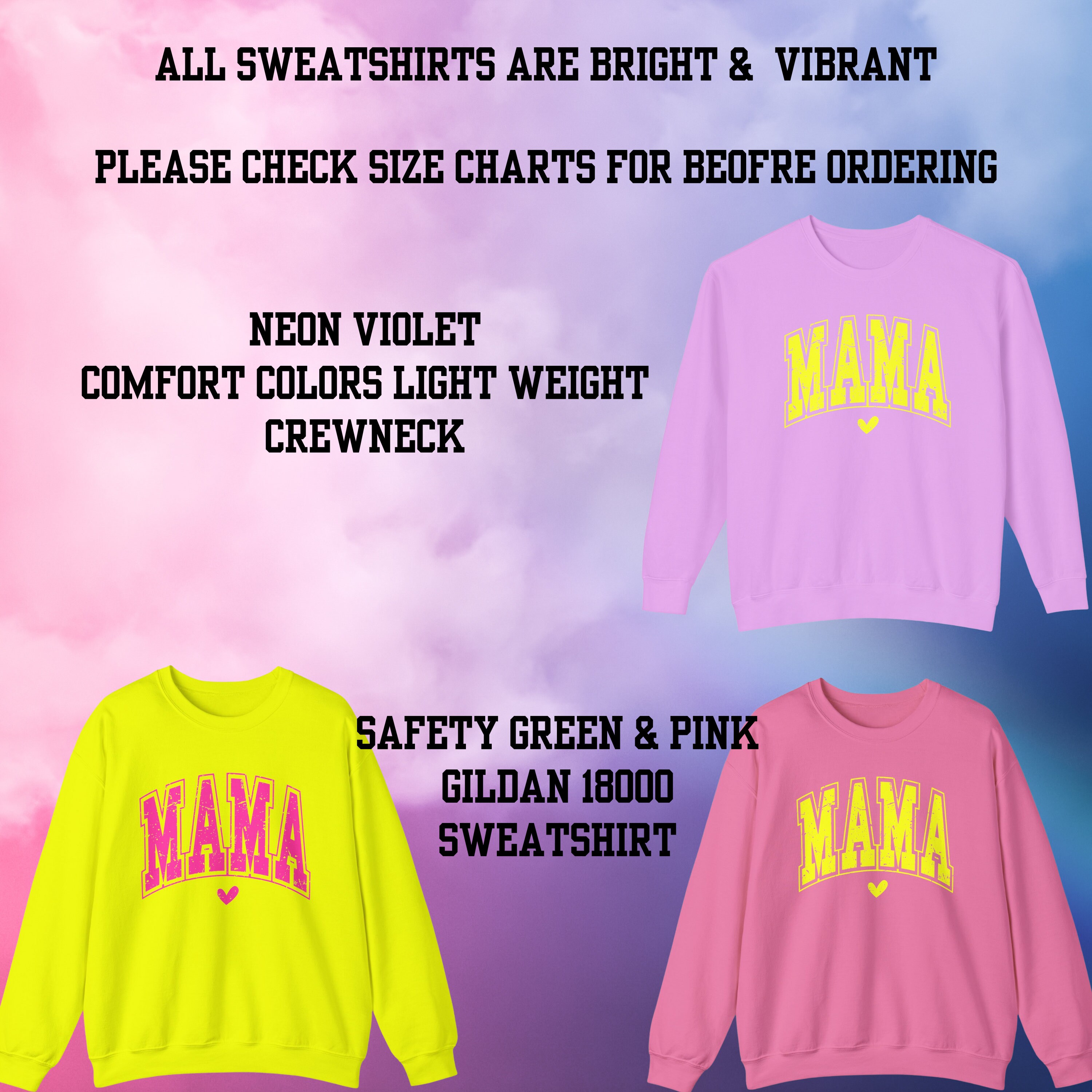 Neon Pink Mama Sweatshirt, Bright Mama Sweater, 80s Mom Sweatshirt ...