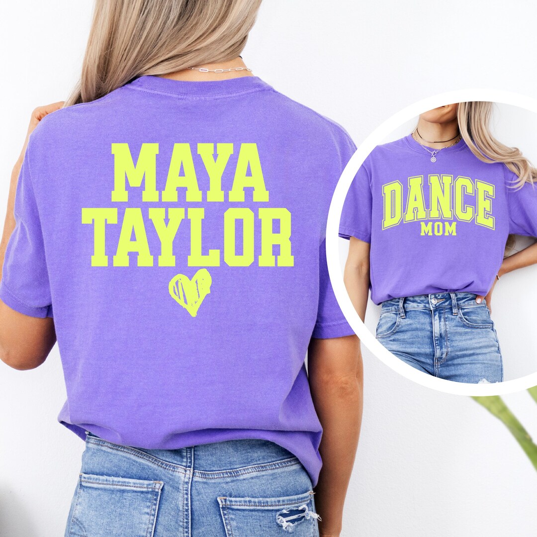 Dance Mom Shirt, Custom Neon Dance Mom Tee, Dance Competition Mom ...