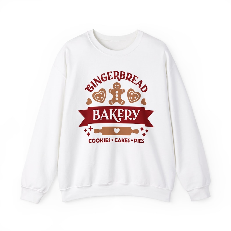 Christmas Baking Sweatshirt, Cute Gingerbread Sweater, Gift for Baker ...