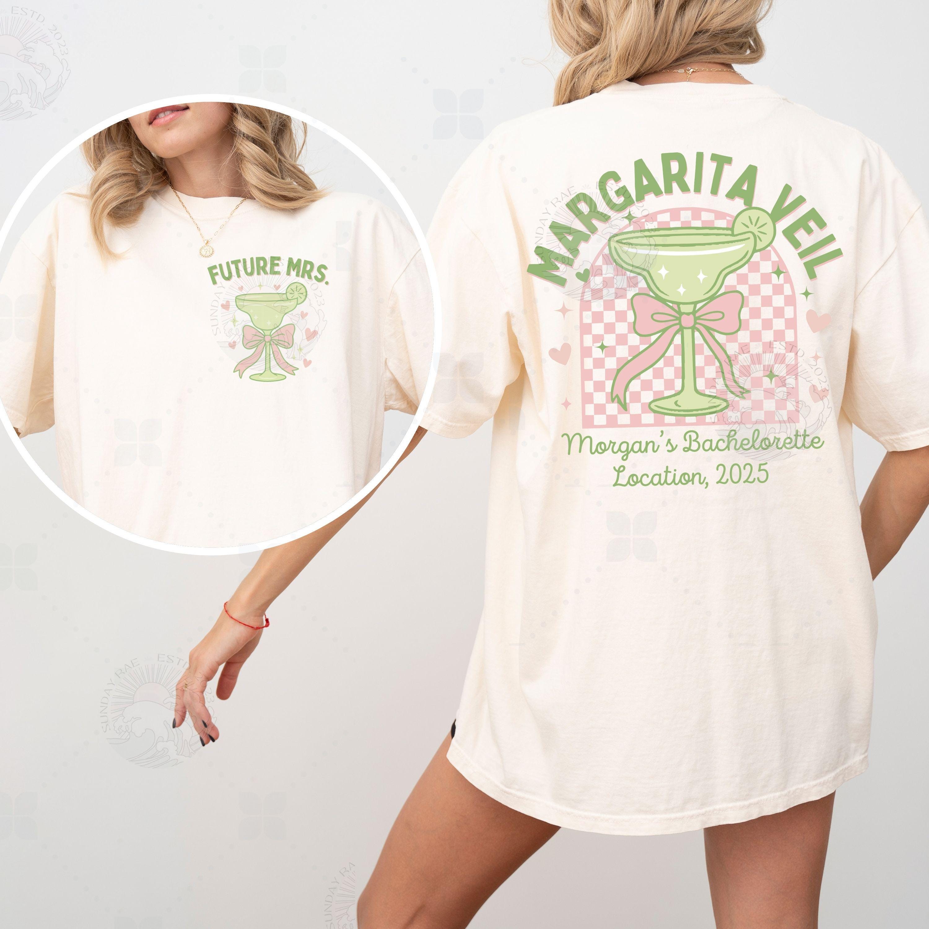 Margs and Matrimony Bachelorette Shirt, Custom Margaritas Veil, Pepper ...