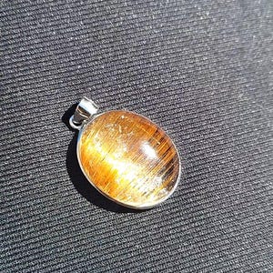 Natural Copper Rutilated Quartz Rare Hair Crystal Pendant/fortune ...