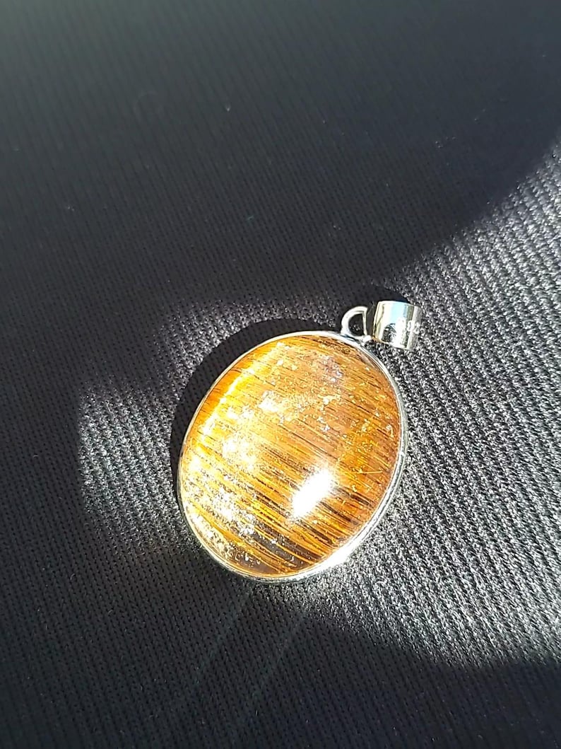 Natural Copper Rutilated Quartz Rare Hair Crystal Pendant/fortune ...