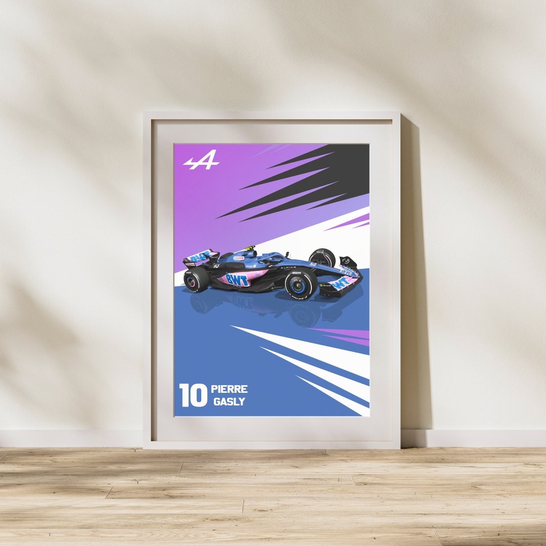 Pierre Gasly Car Poster, Formula 1 Racing Decor, Sports Wall Art, Racing Fan Gift, Formula 1 ...