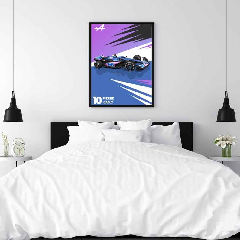 Pierre Gasly Car Poster, Formula 1 Racing Decor, Sports Wall Art, Racing Fan Gift, Formula 1 ...