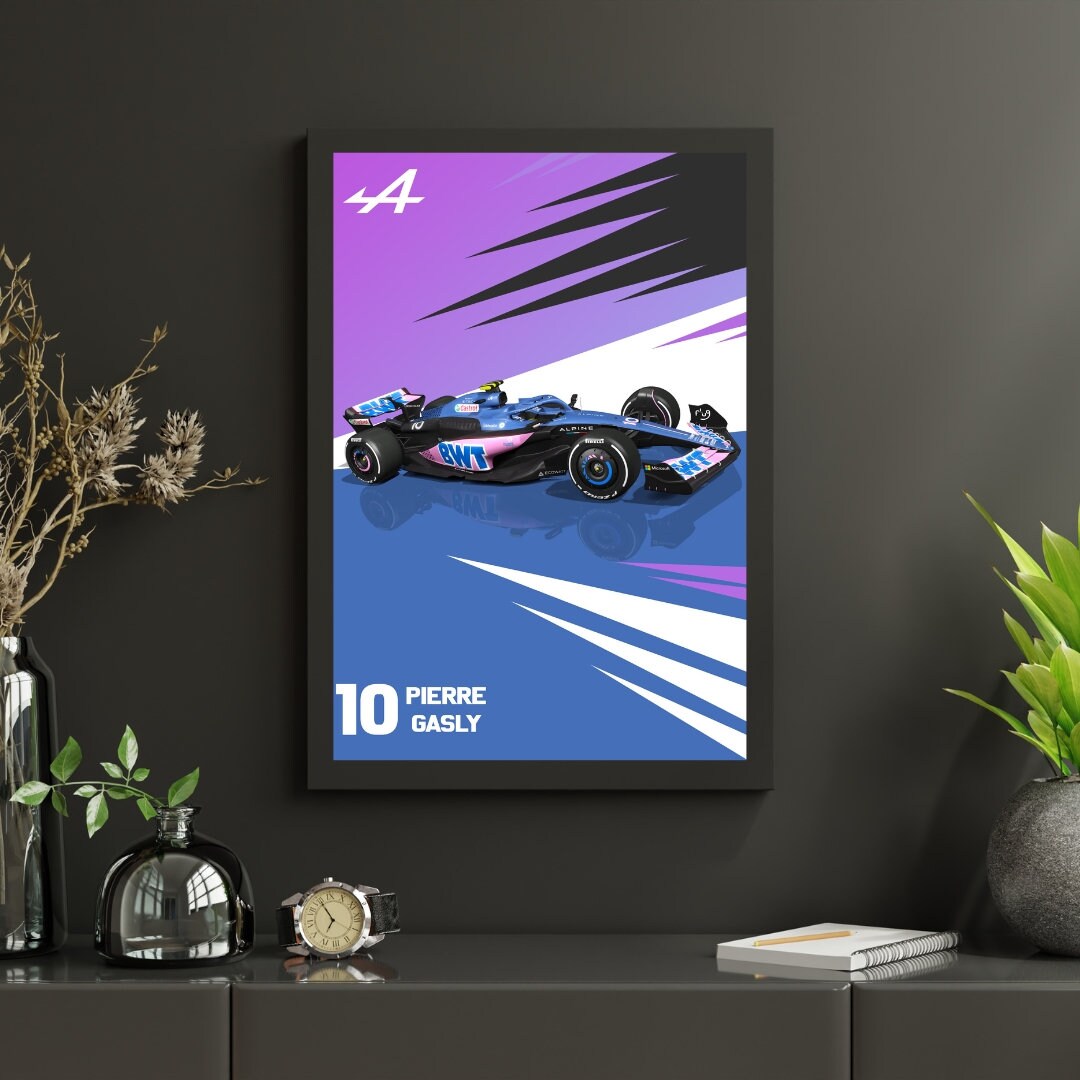 Pierre Gasly Car Poster, Formula 1 Racing Decor, Sports Wall Art, Racing Fan Gift, Formula 1 ...