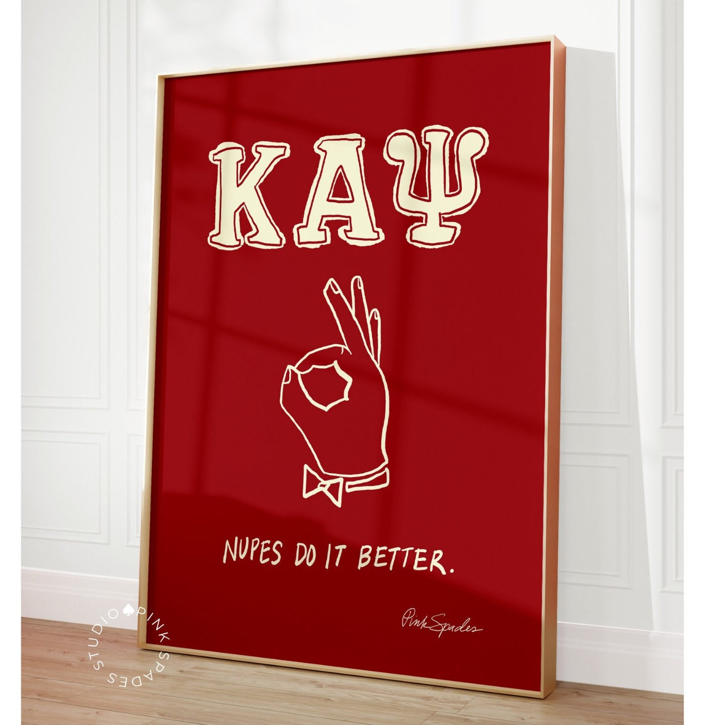 Kappa Alpha Psi Art Crimson and Cream Kappa Alpha Psi Print Doodle Art ...