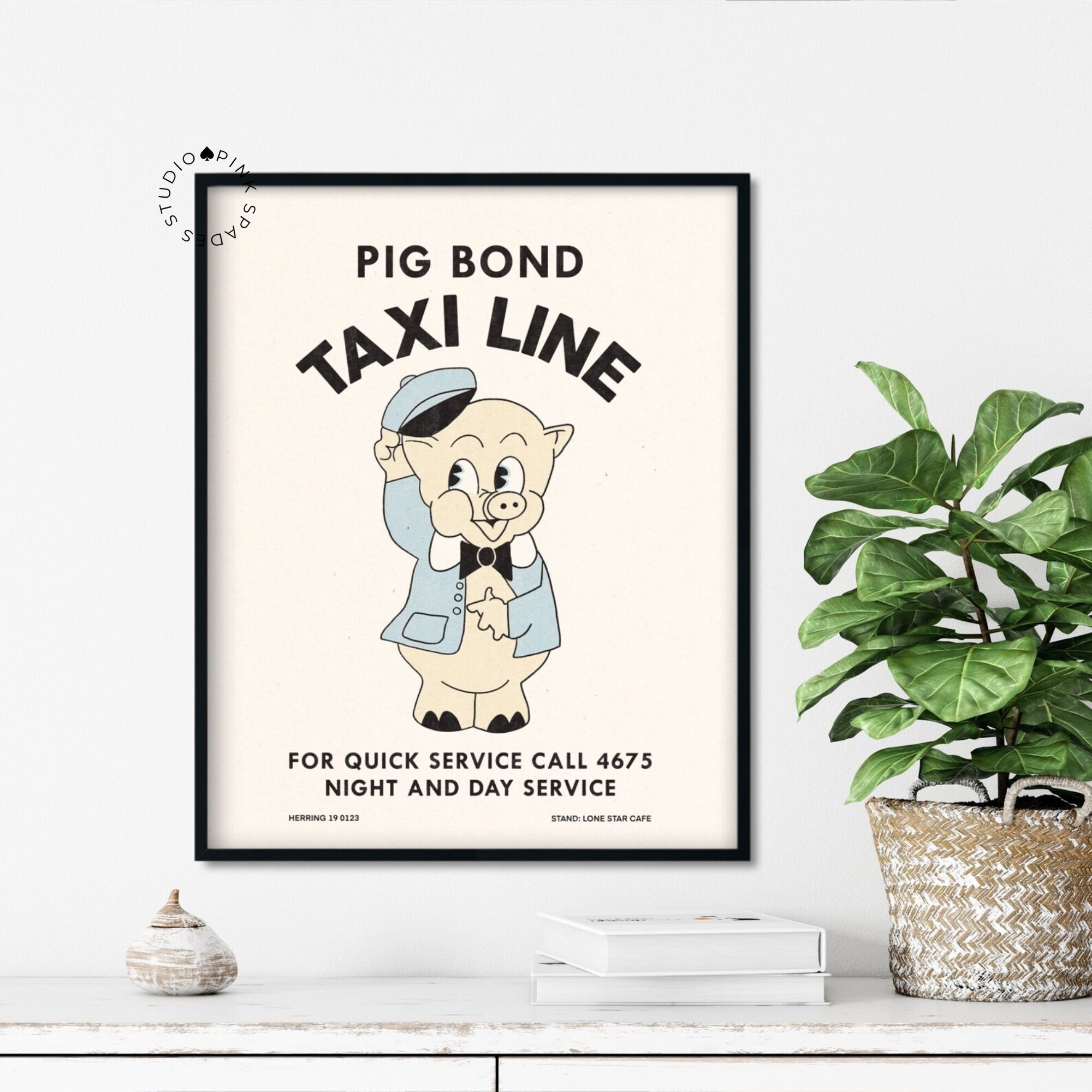 Black Wall Street Art Printable Vintage African American Art Pig Bond ...