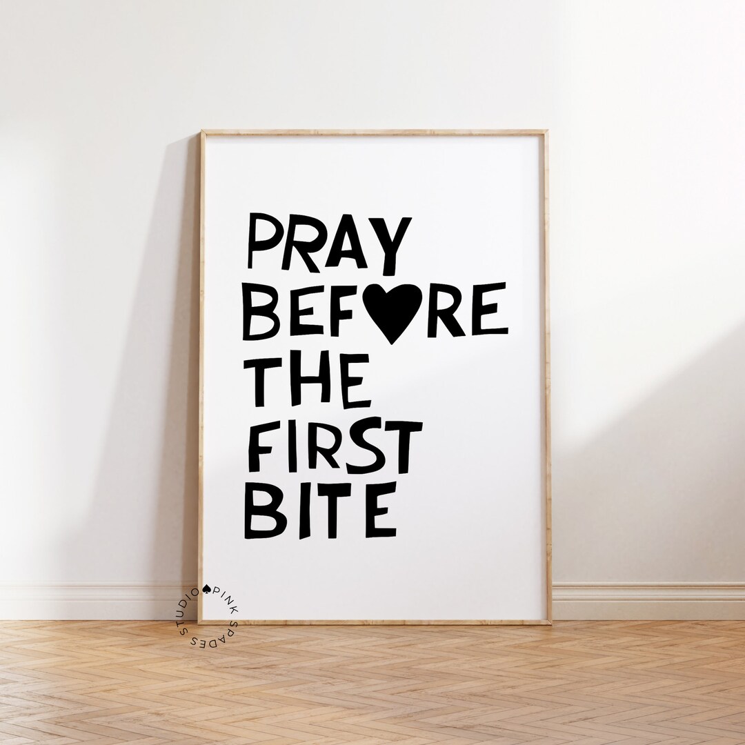 Kitchen Prayer Wall Art Minimalist Heart Posters Trendy Aesthetics ...