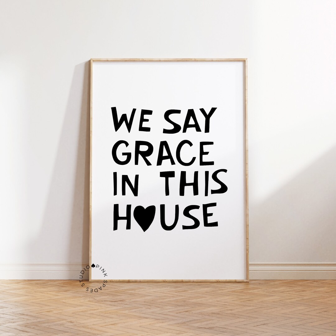 Grace Kitchen Wall Art Minimalist Heart Posters Trendy Aesthetics ...