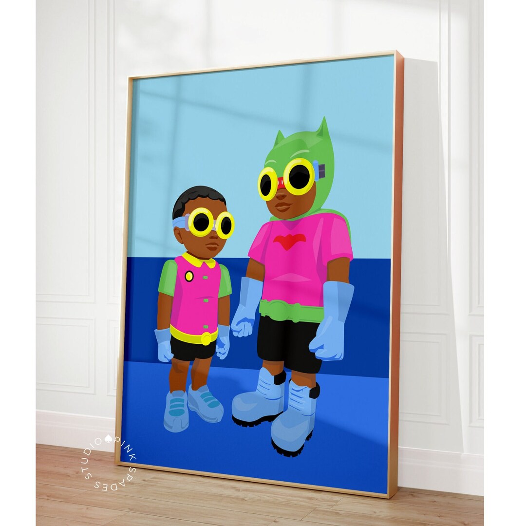 Black Art Print Inspired by Hebru Brantley Art Black Owned Home Decor ...