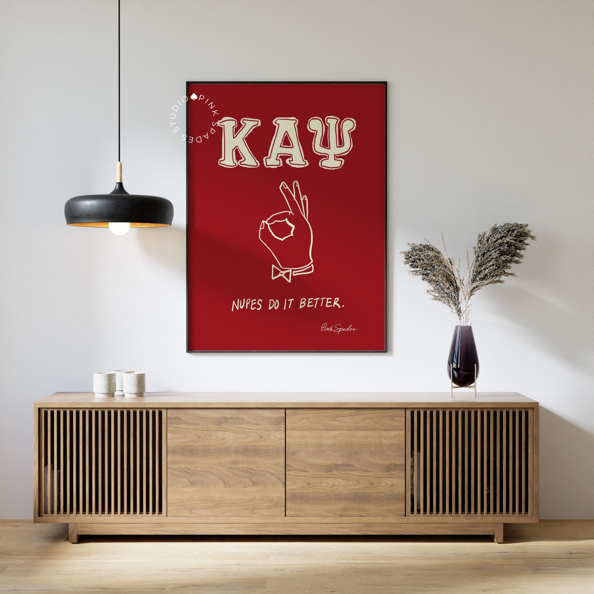 Kappa Alpha Psi Art Crimson and Cream Kappa Alpha Psi Print Doodle Art ...