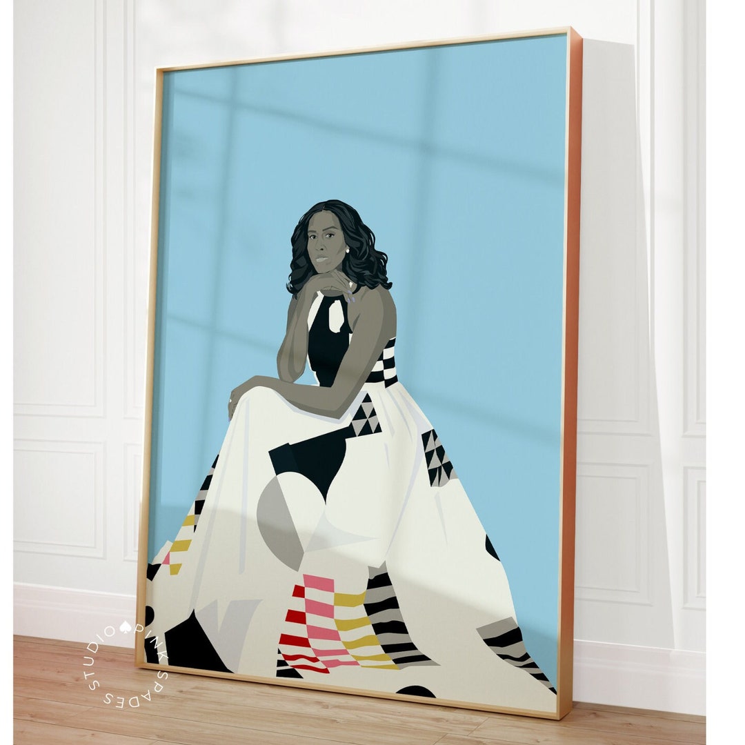 Michelle Obama Black Art Print Inspired by Amy Sherald Art Black Owned ...