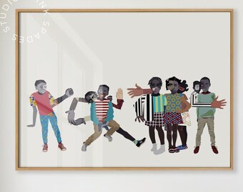 Black Art Print Inspired by Derrick Adams Art Black Owned Home Decor ...