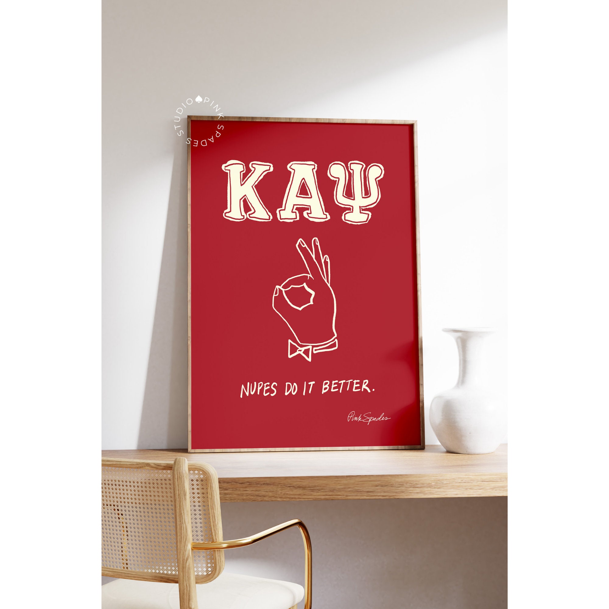 Kappa Alpha Psi Art Crimson and Cream Kappa Alpha Psi Print Doodle Art ...
