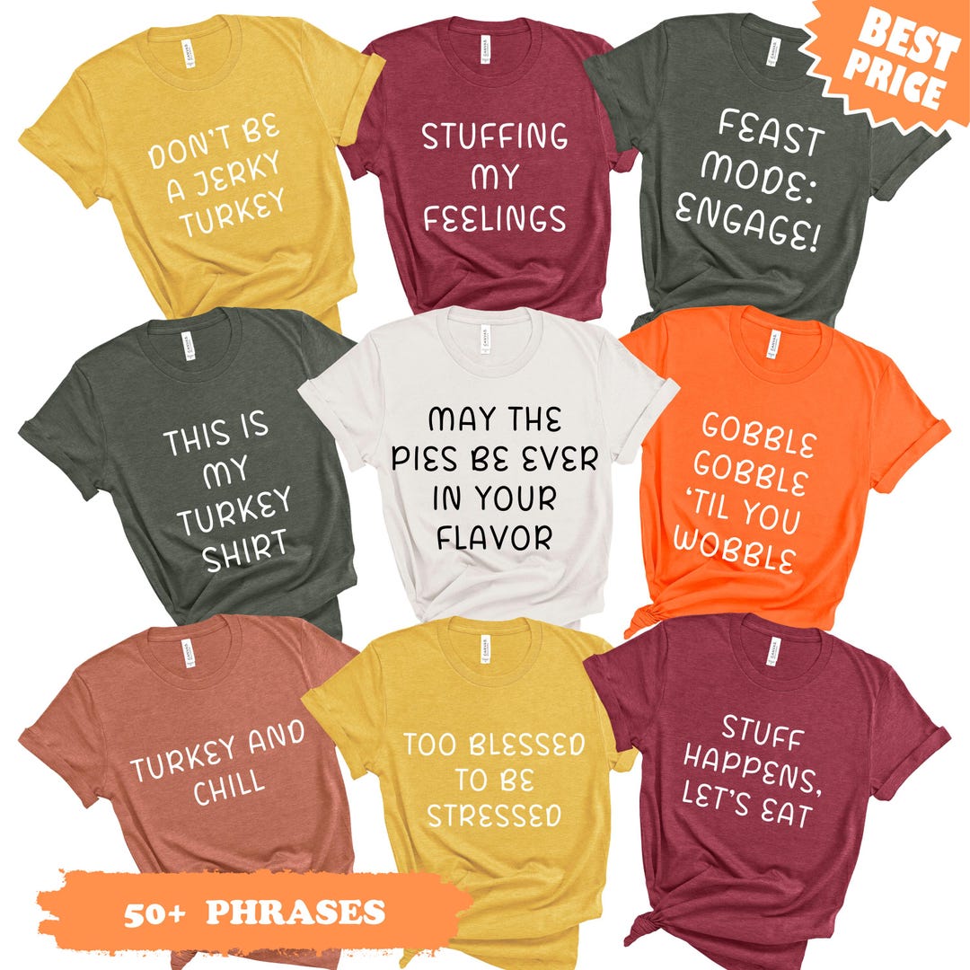 Thanksgiving Family Shirts, Funny Party Tees, Matching Group T-shirts ...