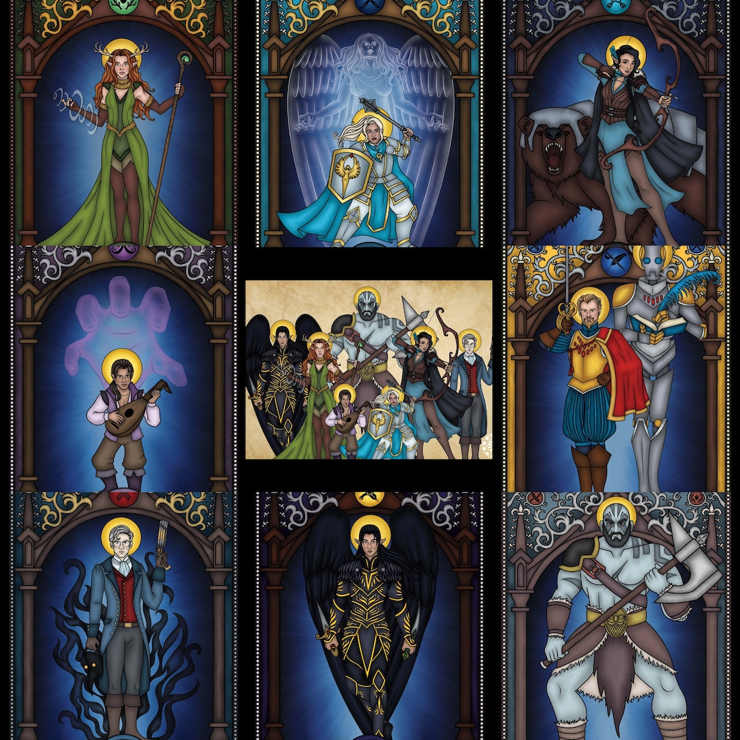 Critical Role Campaign One 11x17 Stained Glass Style Digital Art Print ...