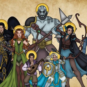 Critical Role Campaign One 11x17 Stained Glass Style Digital Art Print ...