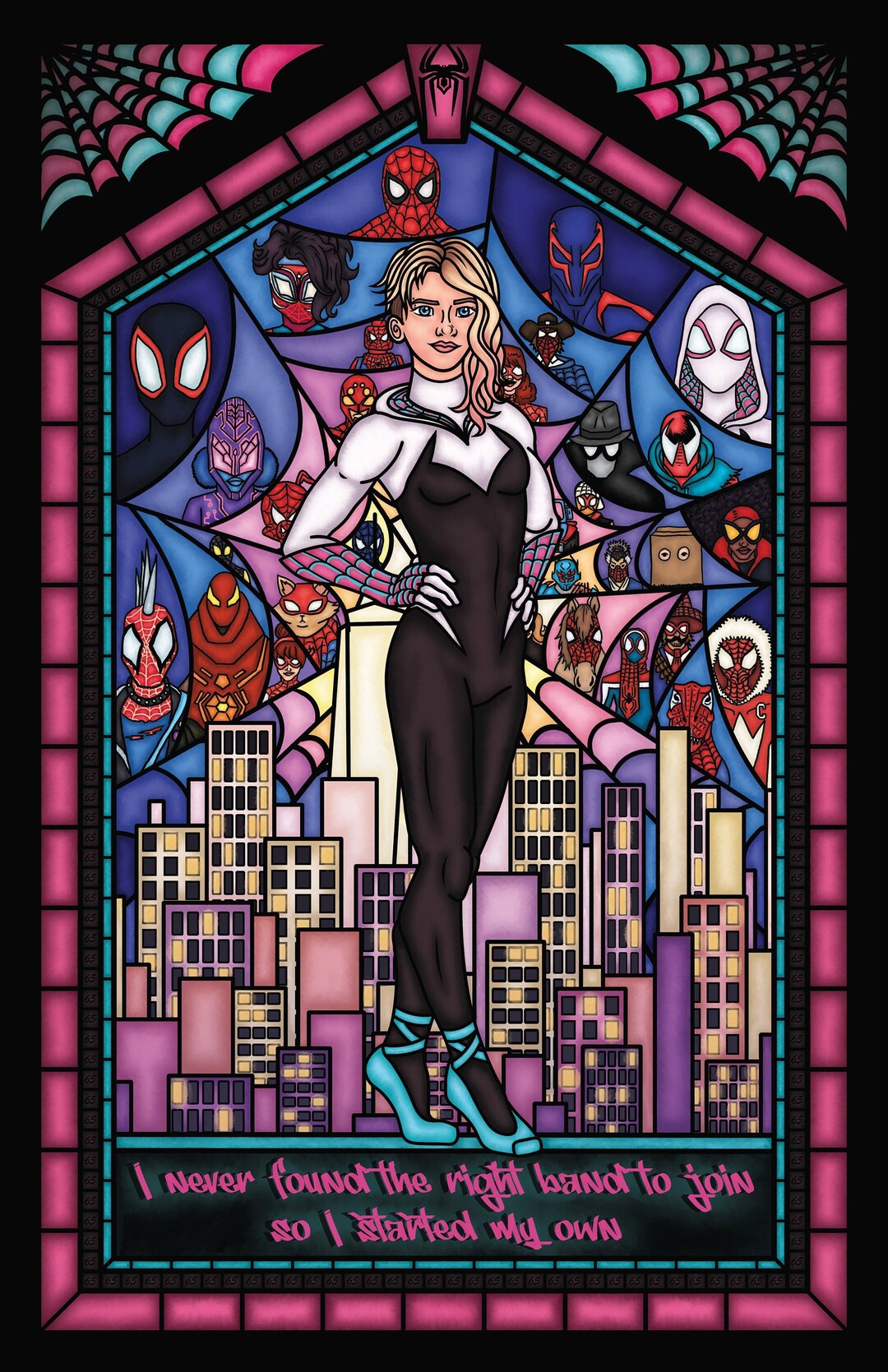 Gwen Stacy 11x17 Stained Glass Style Digital Art Print - Etsy UK