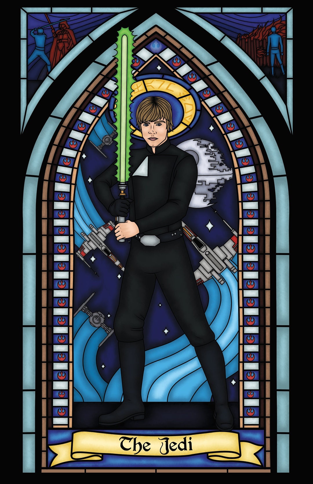 Luke Skywalker, the Jedi digital Print - Etsy
