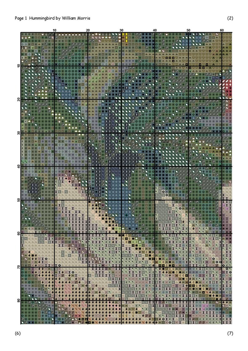 William Morris Hummingbird Cross Stitch Pattern, DMC, Patternkeeper ...