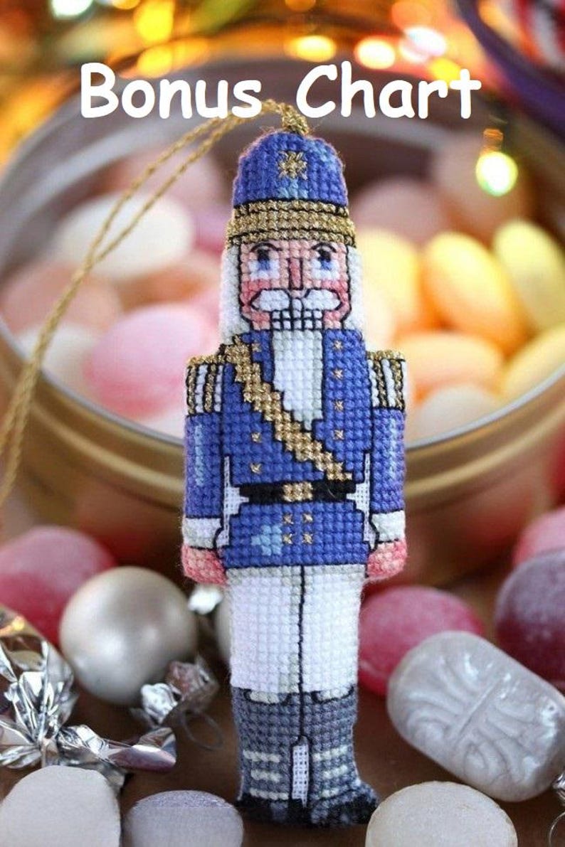 PDF nutcracker Vintage Cross Stitch Pattern, DMC 128 Solid Colors, 600w X 364h Stitches, Size on ...