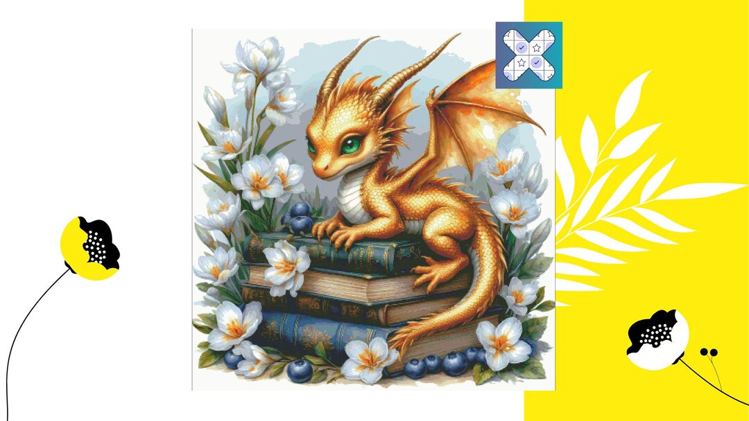 Blueberry Baby Dragon Cross Stitch Pattern, DMC, Pattern Keeper ...