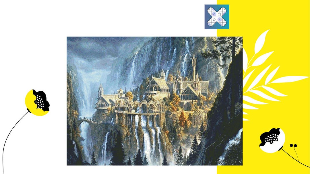 Rivendell Cross Stitch Pattern: Lord of the Rings, Shire, LOTR, DMC ...