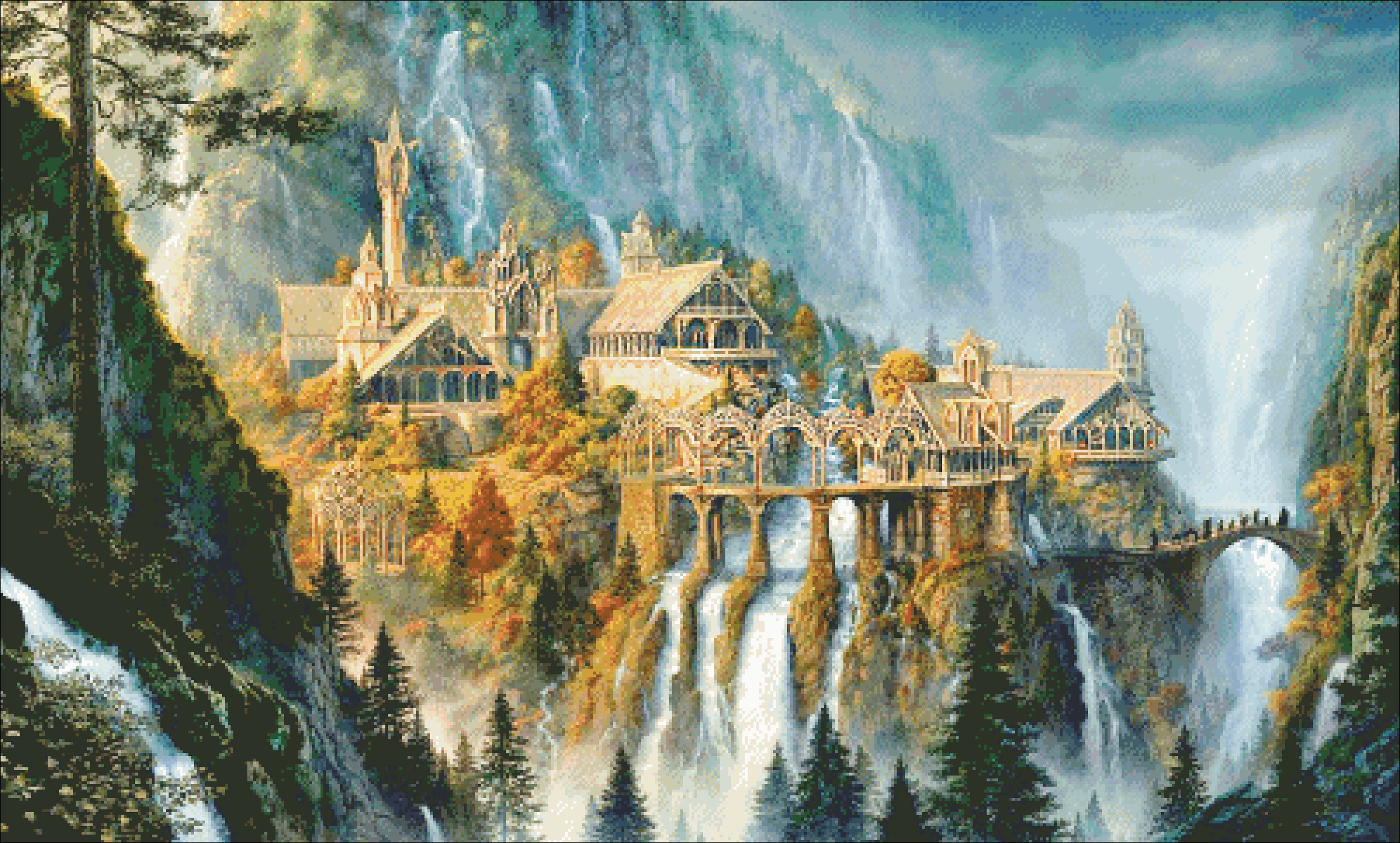 PDF Rivendell Sunset Cross Stitch Pattern DMC, Pattern Keeper ...