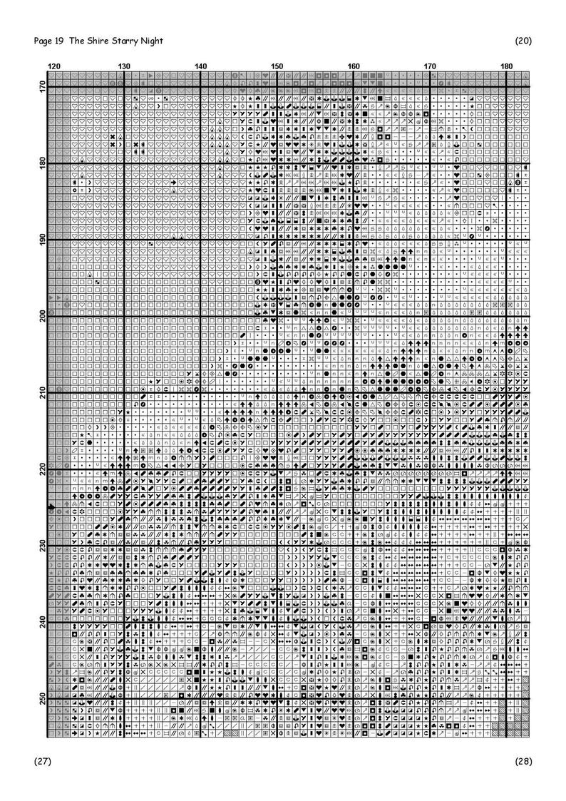 The Shire Starry Night Cross Stitch Pattern DMC, Patternkeeper ...