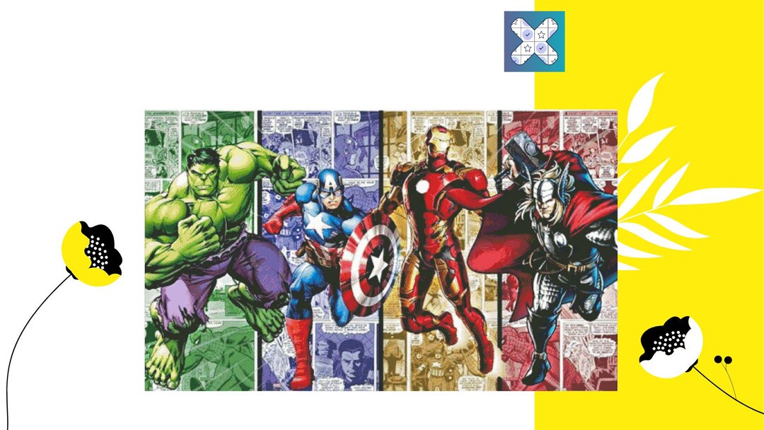 The Avengers Cross Stitch Pattern DMC Patternkeeper Compatible, Instant ...