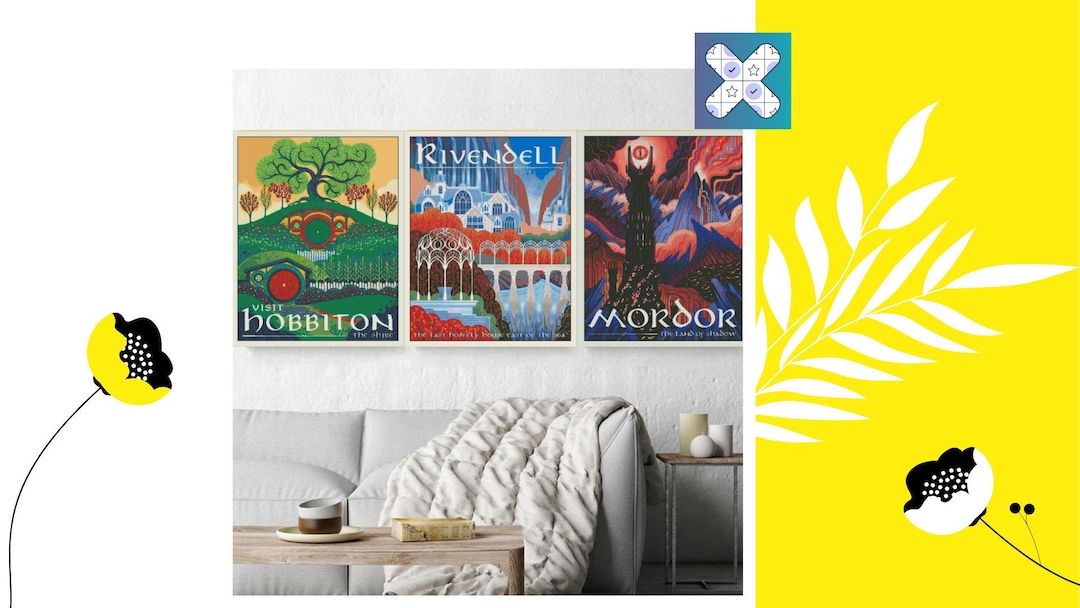 Bundle 3 Charts PDF "lotr Poster Collection" Cross Stitch Pattern DMC ...