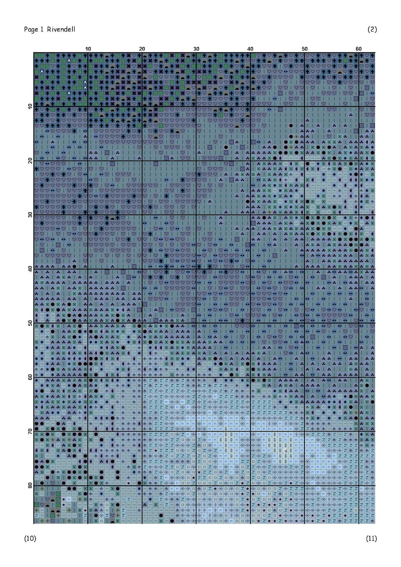 Rivendell Cross Stitch Pattern: Lord of the Rings, Shire, LOTR, DMC ...