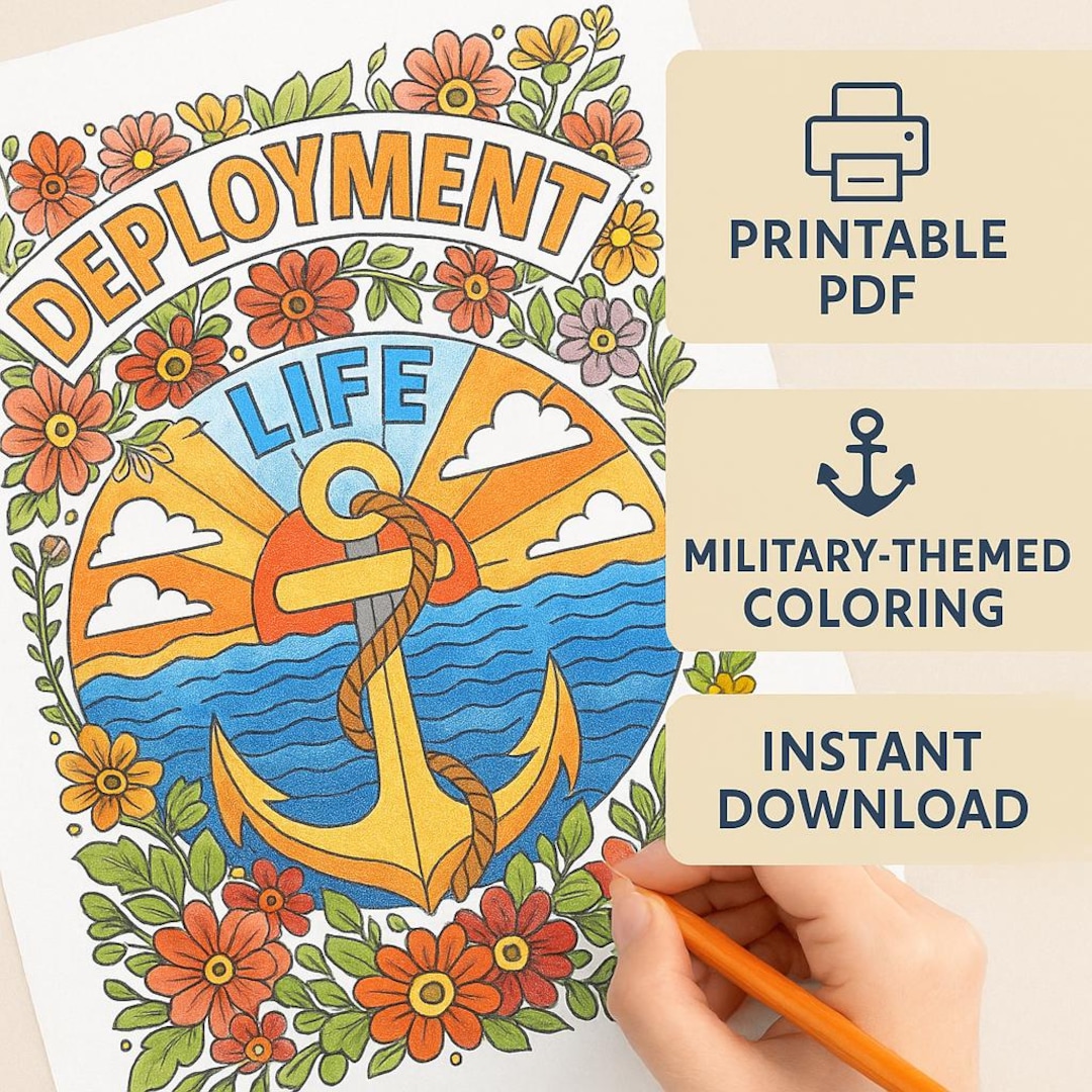 Deployment Life Coloring Page | Navy Coloring Sheet | Military ...