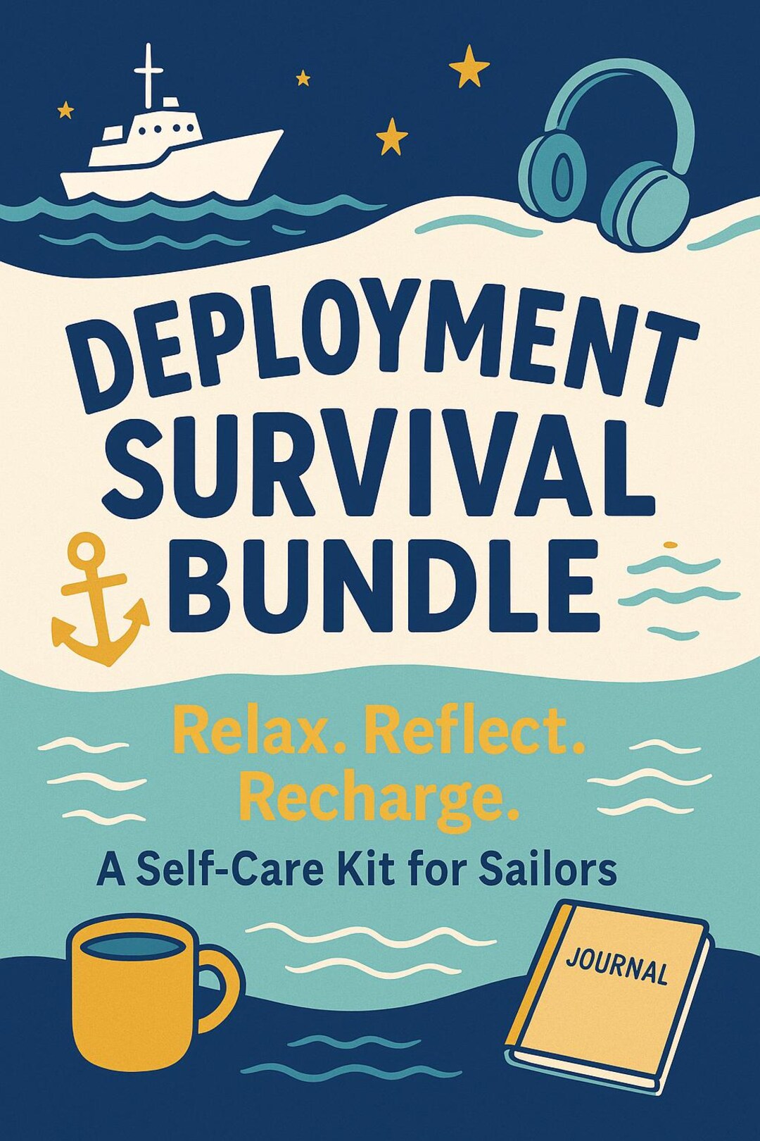 Deployment Coloring Pages for Adults – Navy-themed Printable Bundle for ...