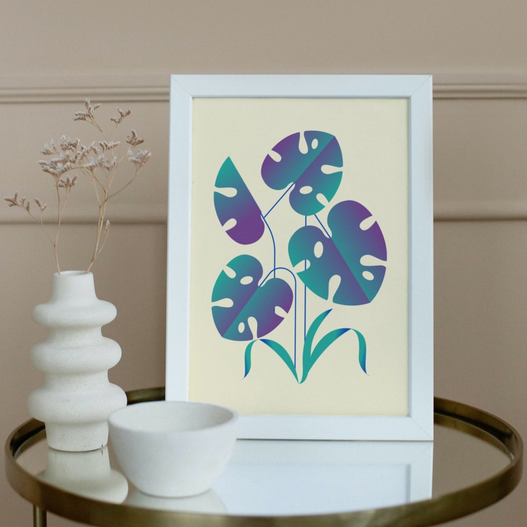 Printable Green Leaves Posternature Wall Art Botanical - Etsy