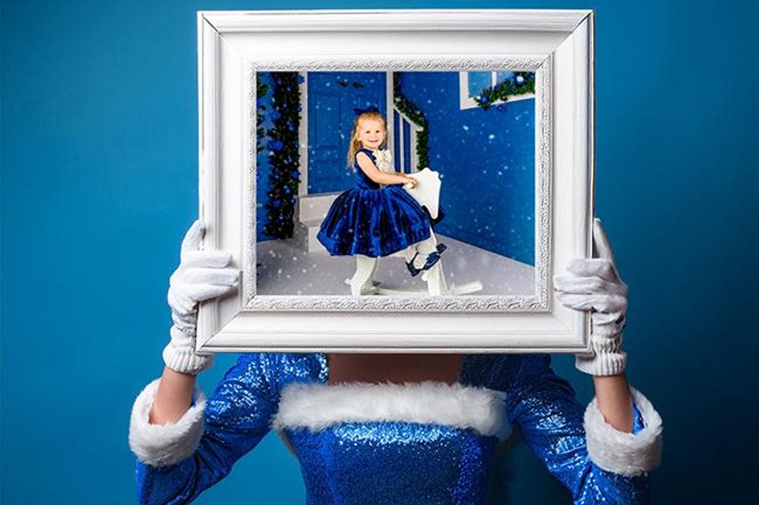 Christmas Photo Frame | Digital Background | Vintage Frame Digital ...
