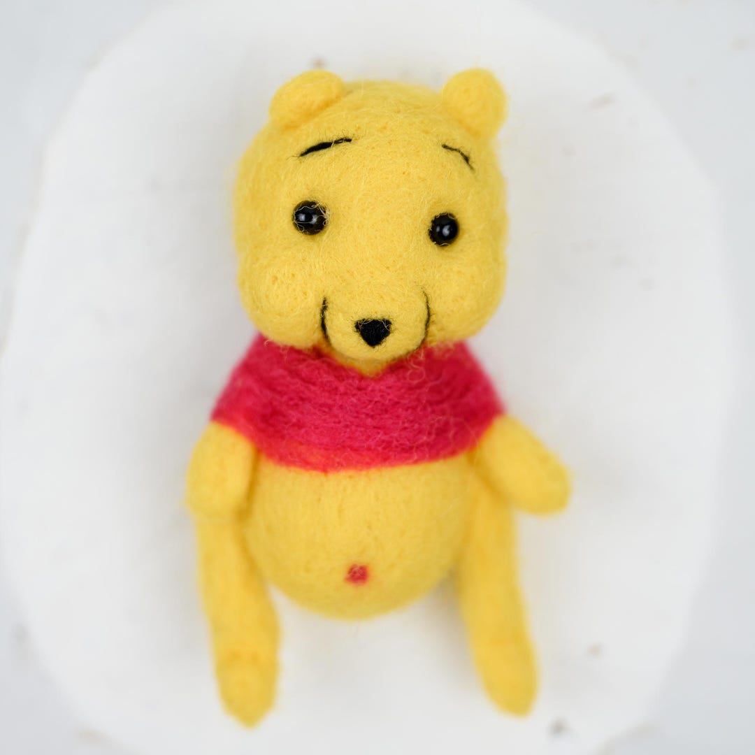 Wool Felt POOH BEAR, Newborn Photography Prop,felted Animals, Baby ...