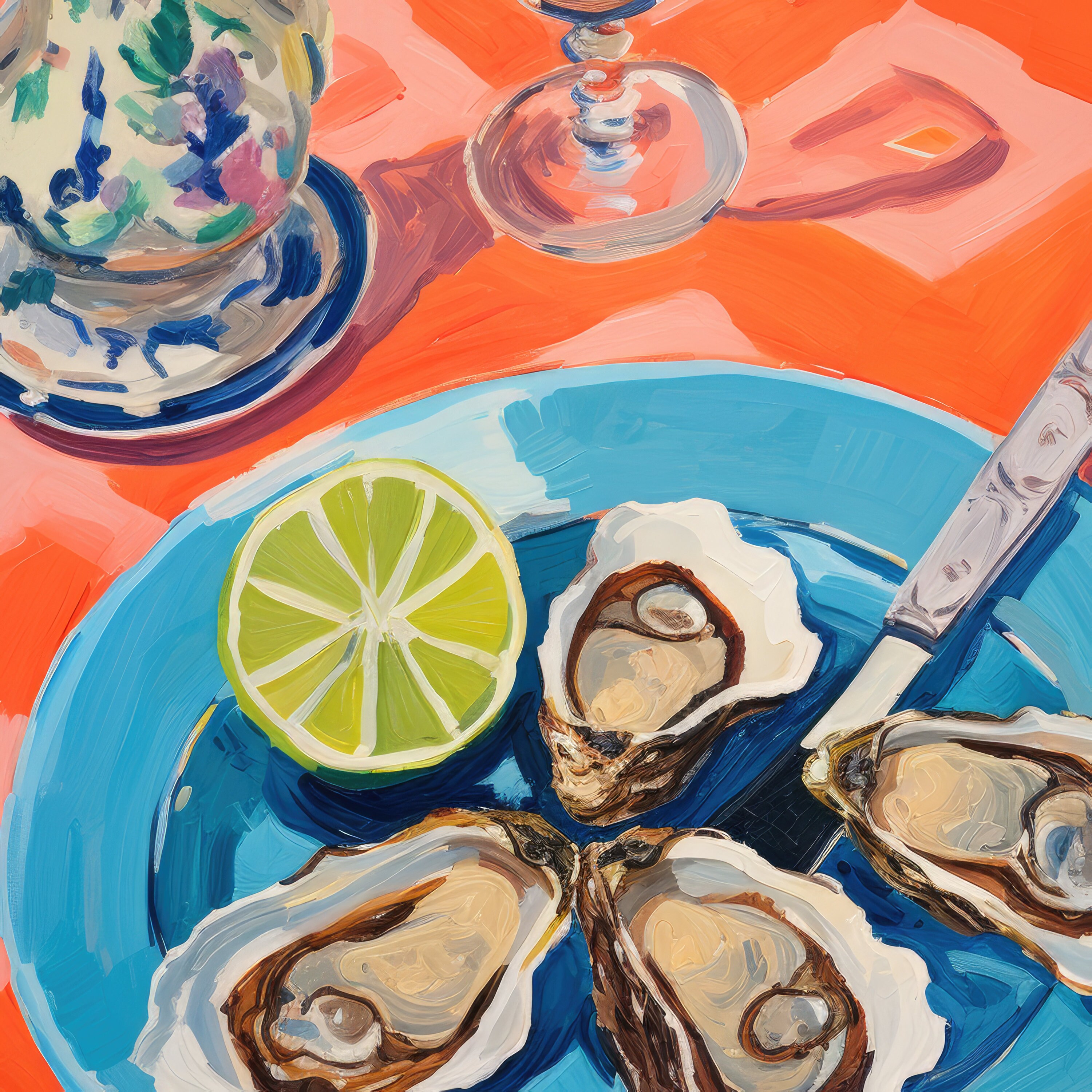 Henri Matisse Inspired Oyster Print Modern Painting Colorful Poster ...